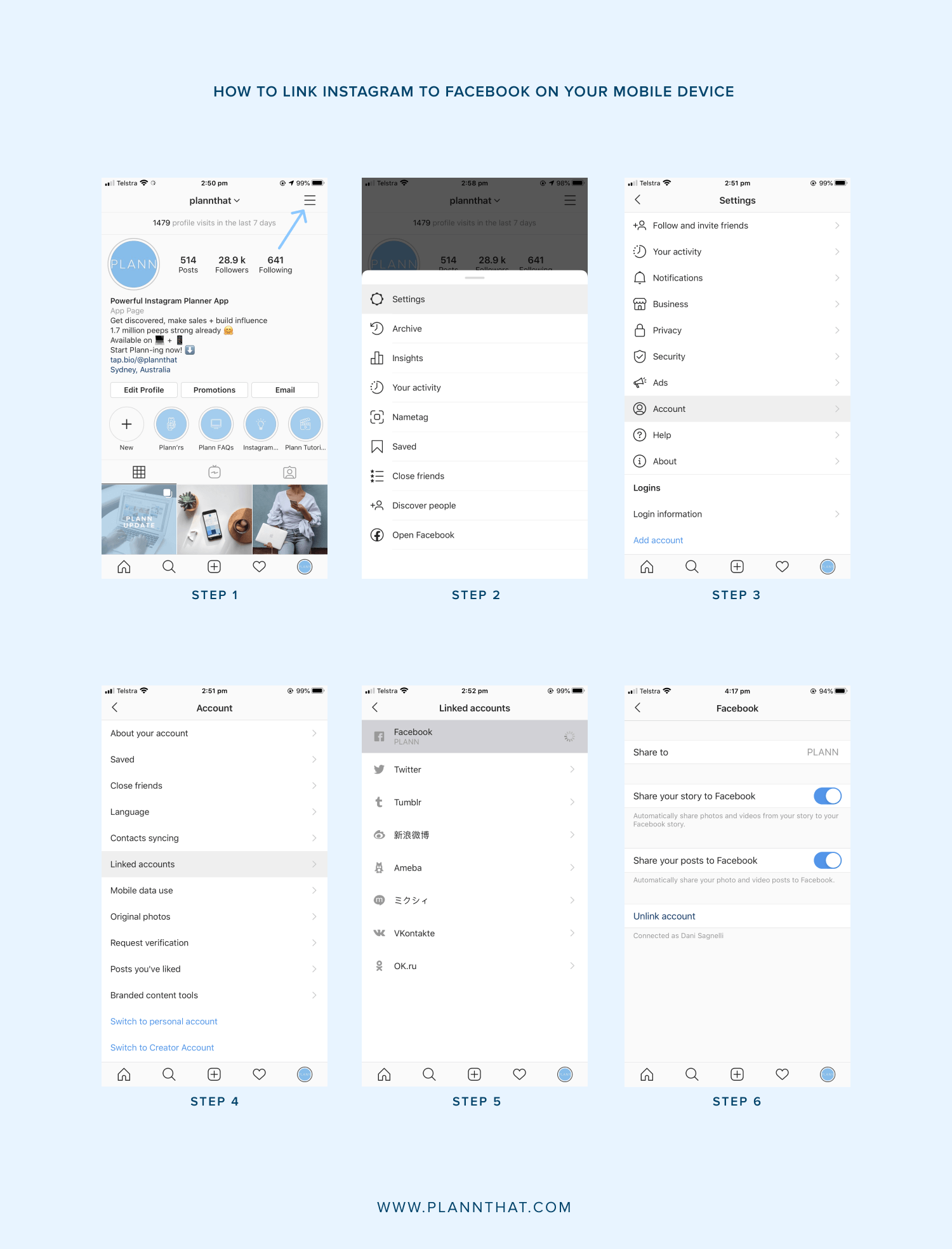 How To Link Instagram To Facebook Cross Posting Made Easy Plann