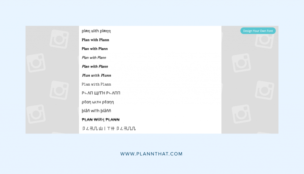 How To Make Your Captions And Bio Stand Out With Fancy Text – Plann by ...