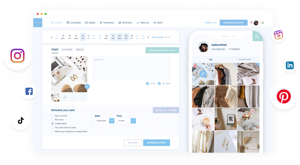 Free All-In-One Instagram Scheduler - Plann