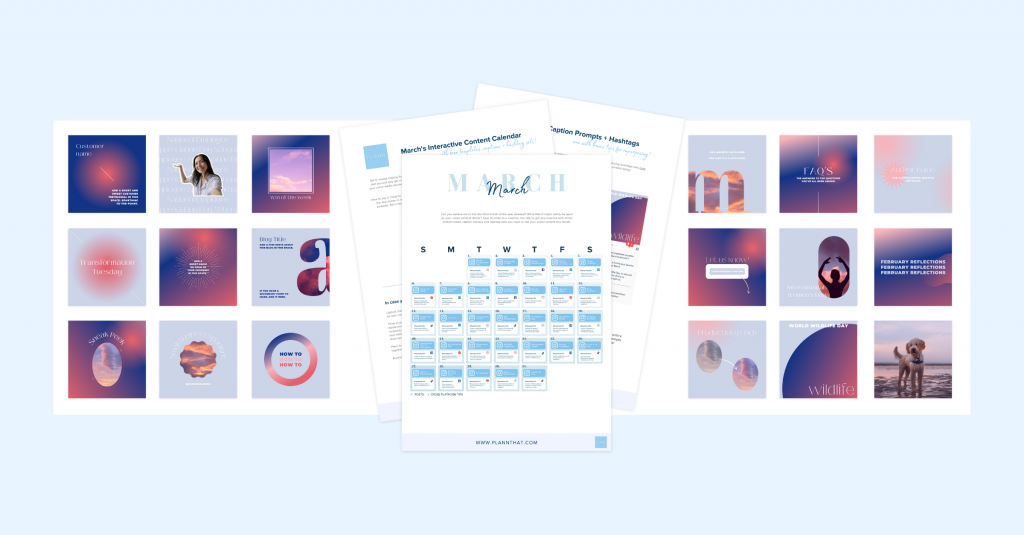 Get Ahead With Our FREE March Content Calendar | Plannthat