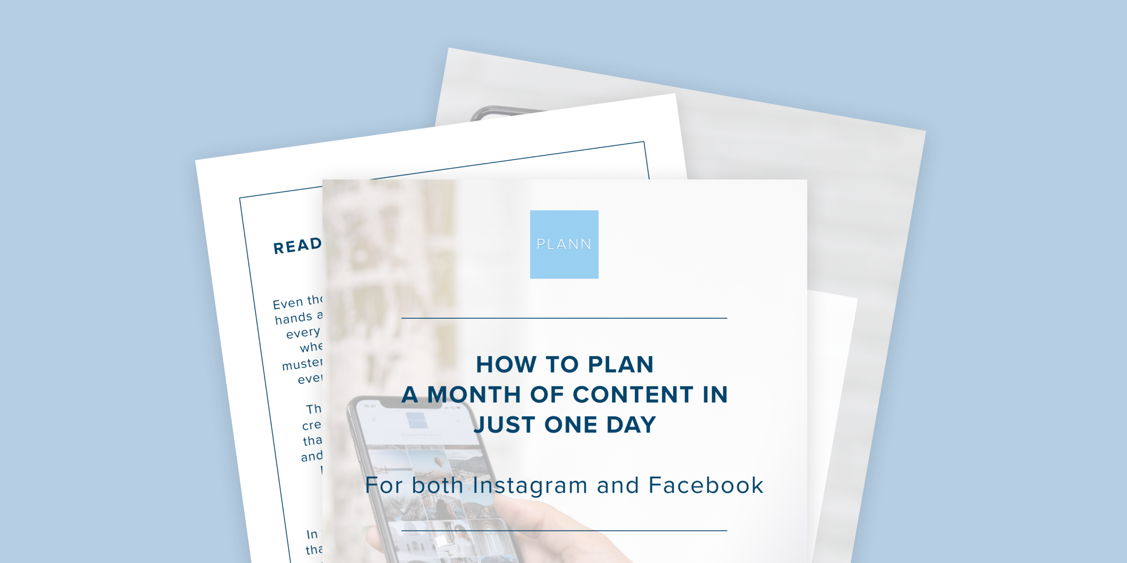 Free Guide: How To Plan A Month Of Content In Just One Day – Plann by ...
