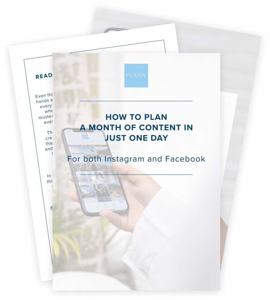 Free Guide: How To Plan A Month Of Content In Just One Day – Plann by ...