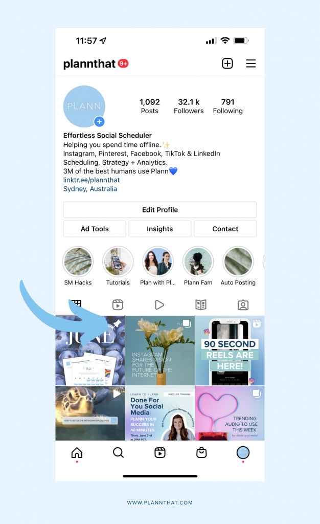 You Can Now Pin Reels & Posts To Your Instagram Profile | PLANN