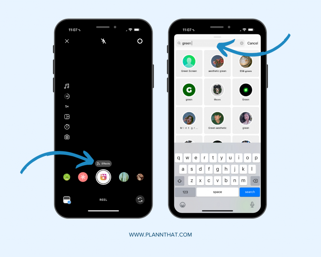 How to Use Green Screen on Your Instagram Reels | Plann