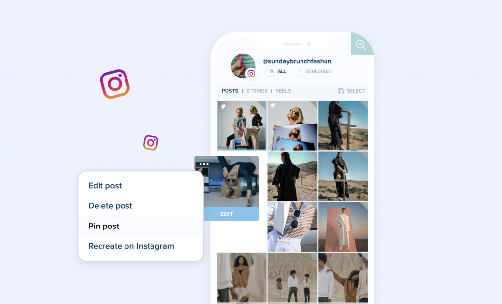 View Pinned Posts in your Plann Social Grid - Plann