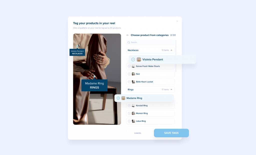 Plann's Auto Posting Allows for Product Tagging in Reels. Plann's Auto Posting Allows for Product Tagging in Reels.