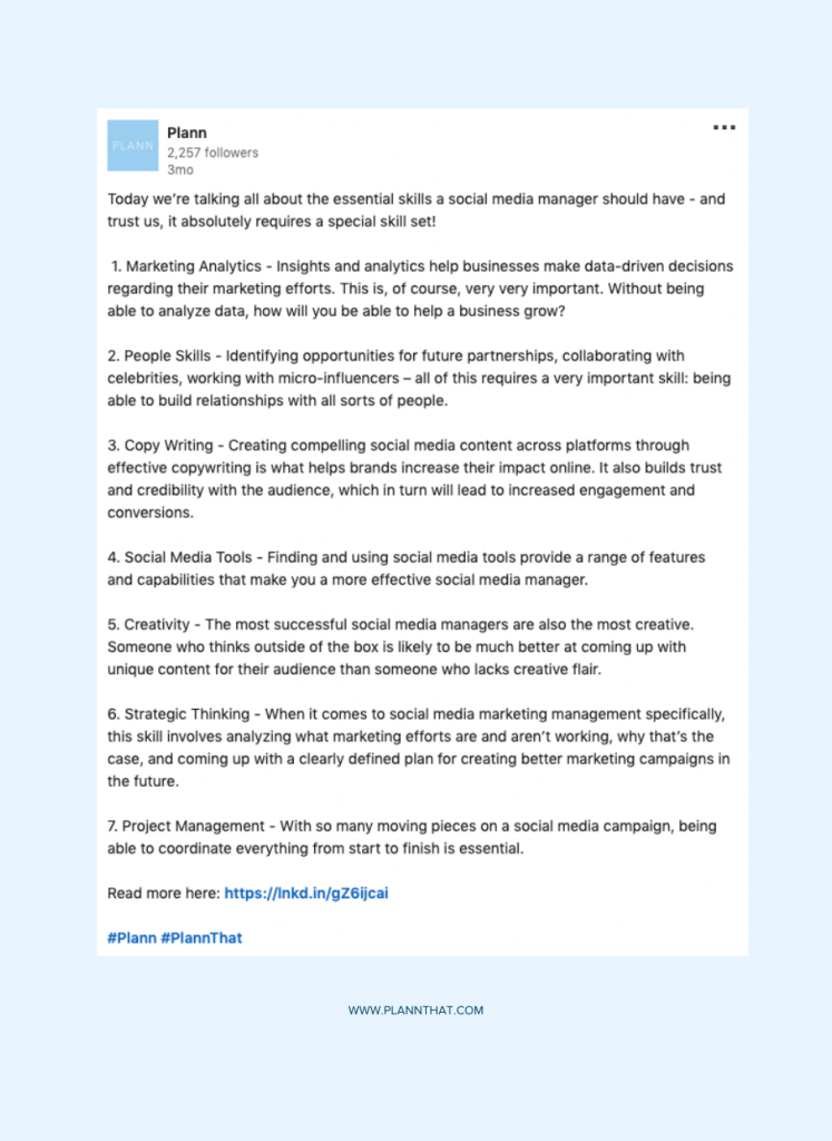 What To Post On LinkedIn With Ideas + Examples – Plann by Linktree