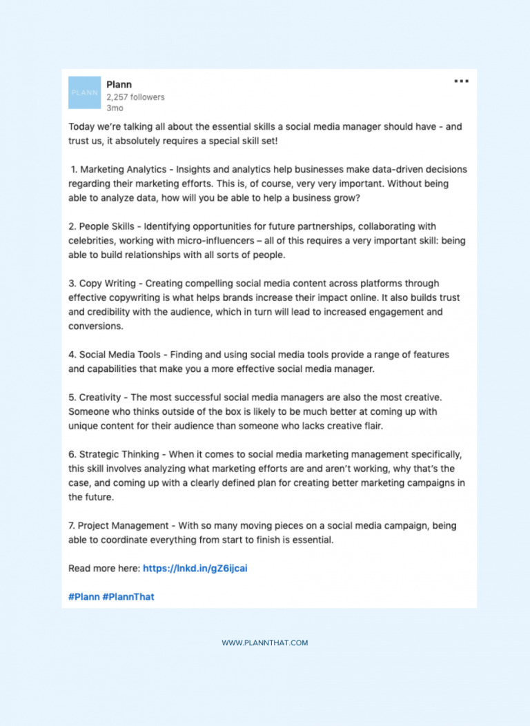 What To Post On LinkedIn With Ideas + Examples – Plann by Linktree