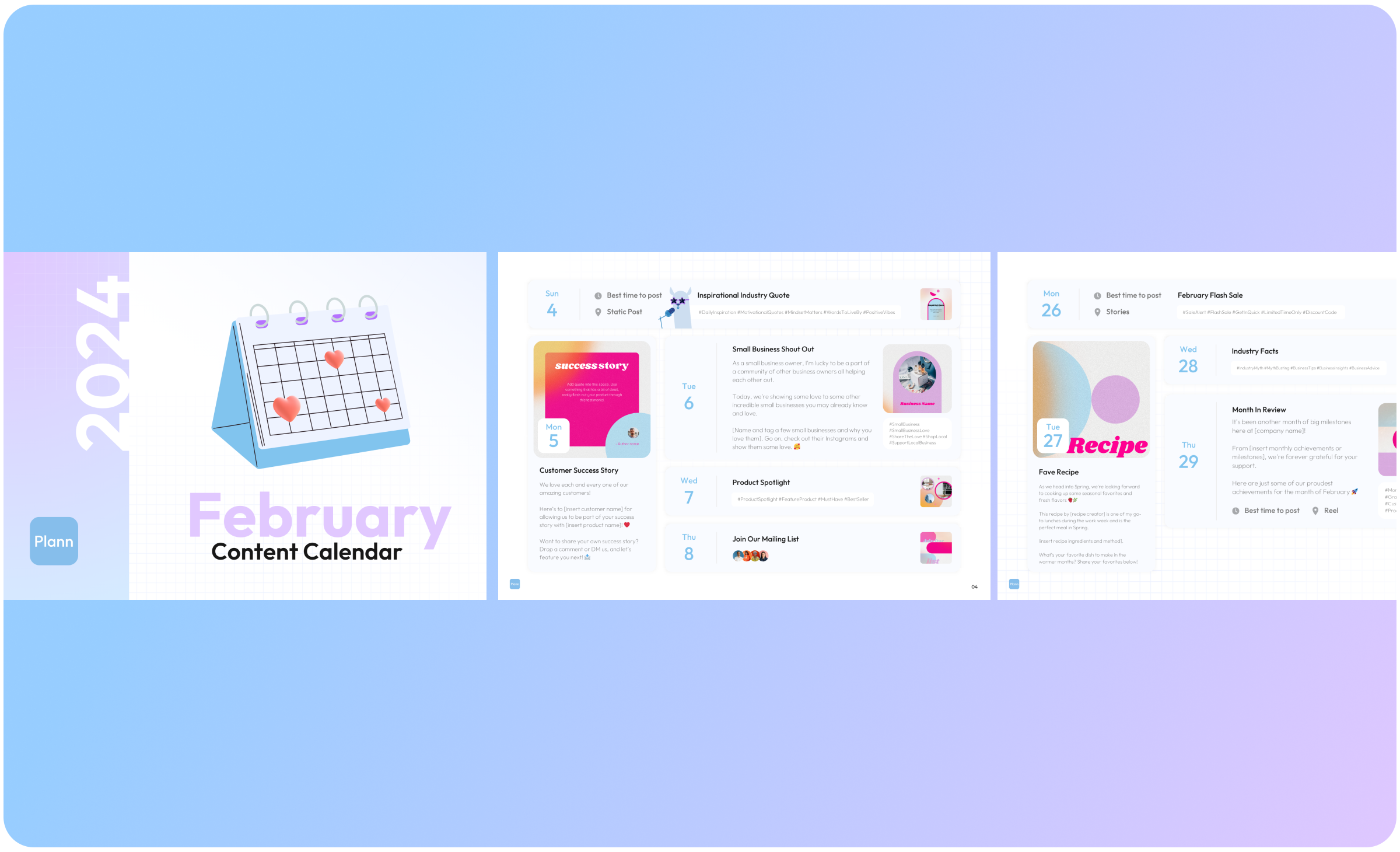 Your February 2024 Social Media Planner – Plann by Linktree
