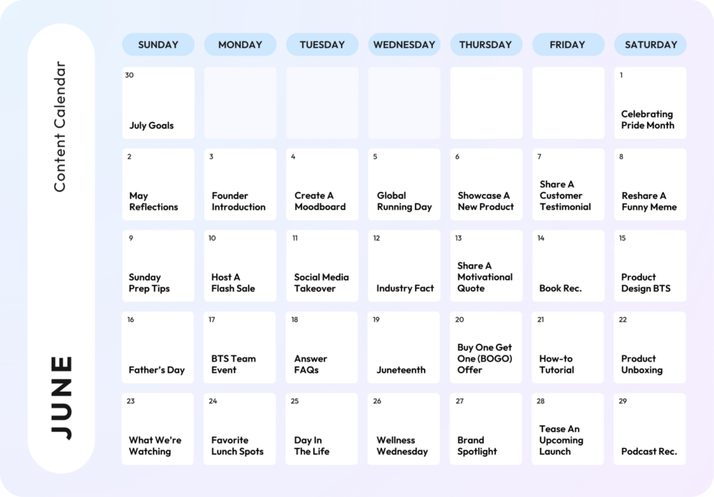 Your June 2024 Social Media Planner – Plann by Linktree